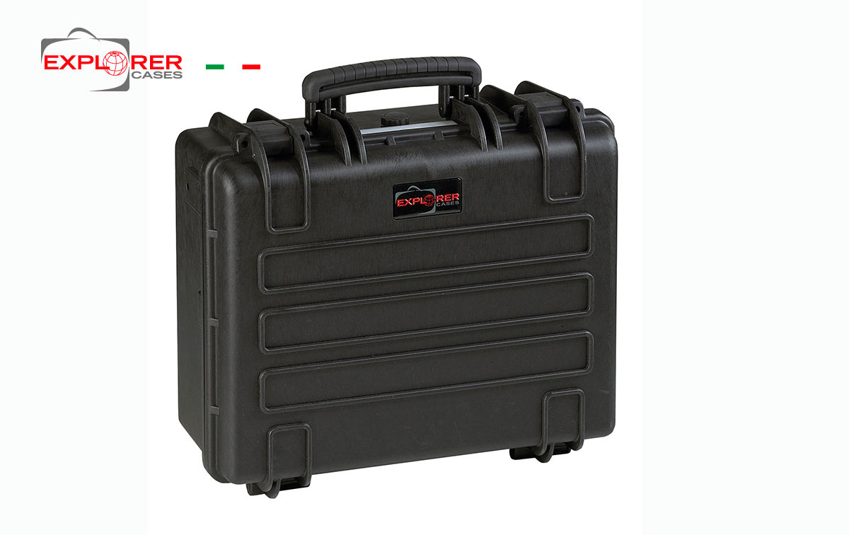 4419B Black Explorer suitcase with foam measures 445 x W 345 x D 190 mm