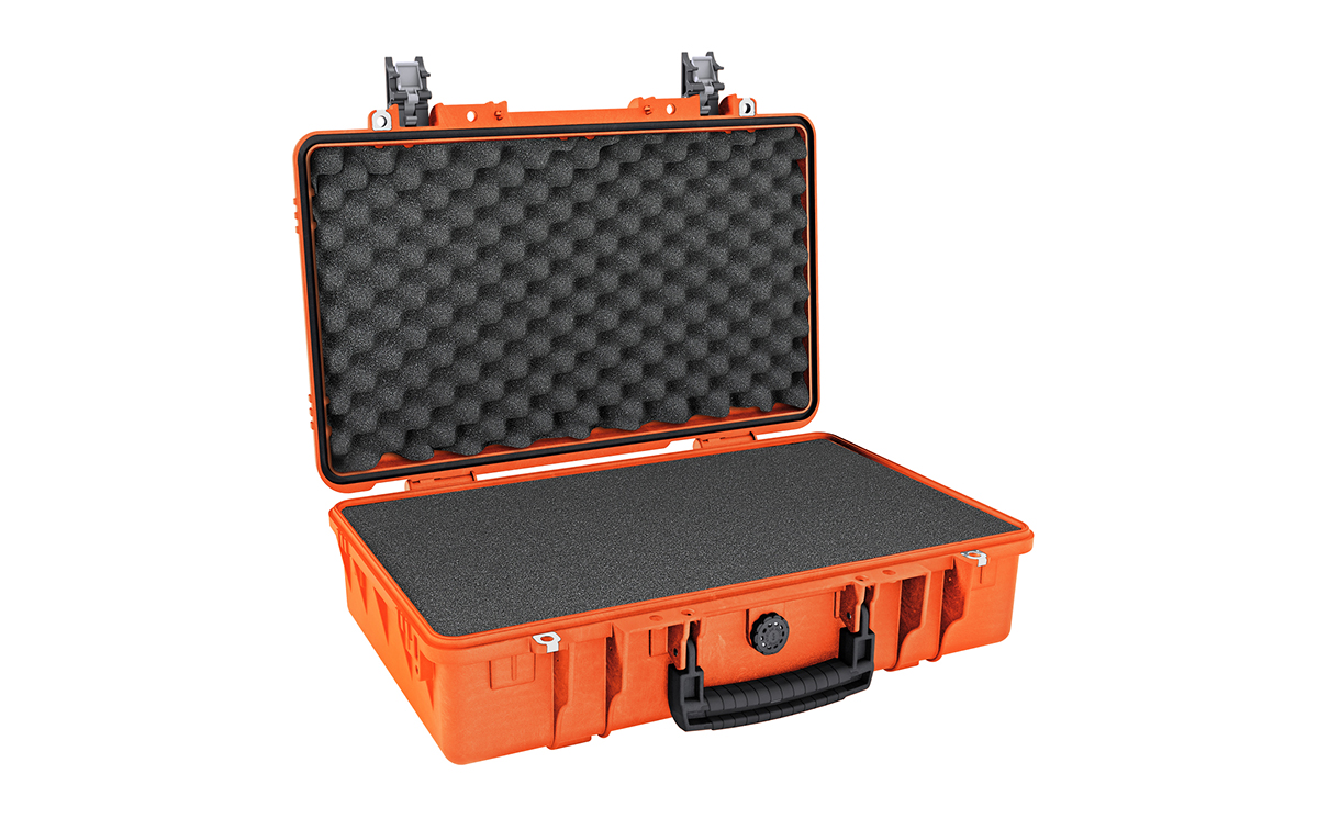 Mala Explorer 5212HL-O, cor laranja, com espuma, 55 x 14,5 x 35 cm