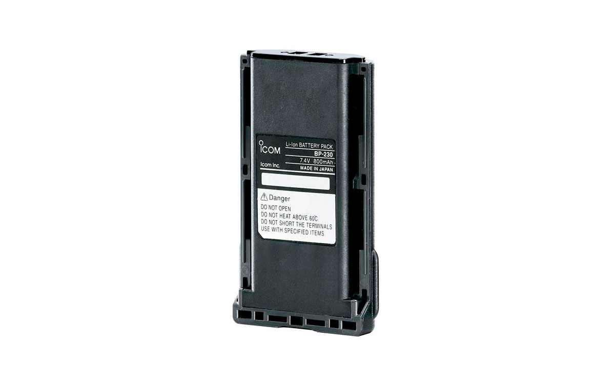 ICOM BP230 Lithium Battery ORIGINAL ICOM 7, 4 v 800 mah capacity.