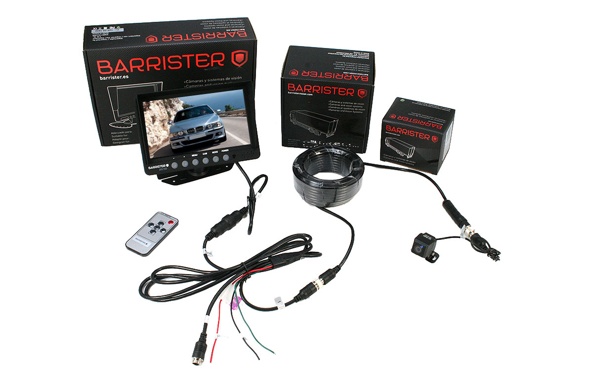 BARRISTER BRV-7 KIT180 Rear view camera system with 7" mirror mon...