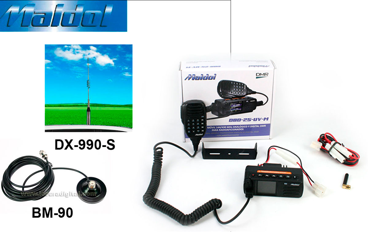 MALDOL DBD25 DMR Dual band Analog and Digital VHF144 / UHF430Mhz trans...