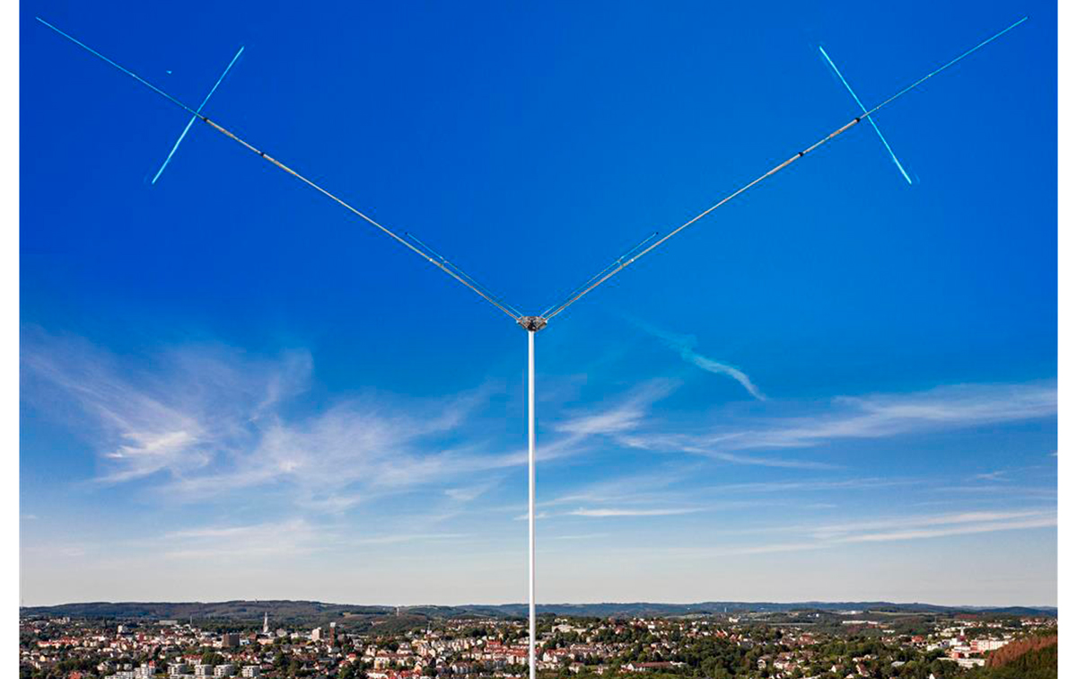 DX ADIP-HF 5B Antena dipolo en V para HF: 7, 14, 21, 28, 50 Mhz