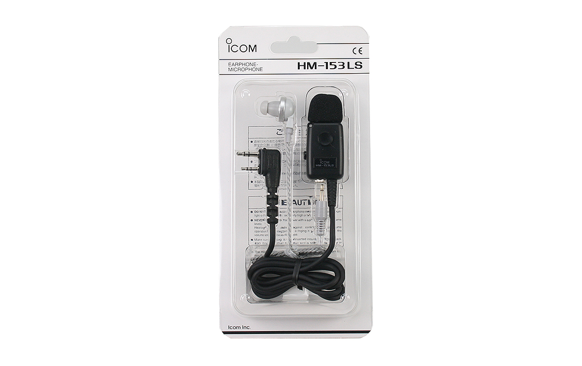 ICOM HM-153LS: Removable Micro Headset Button Type ID-52E, ID-50E and