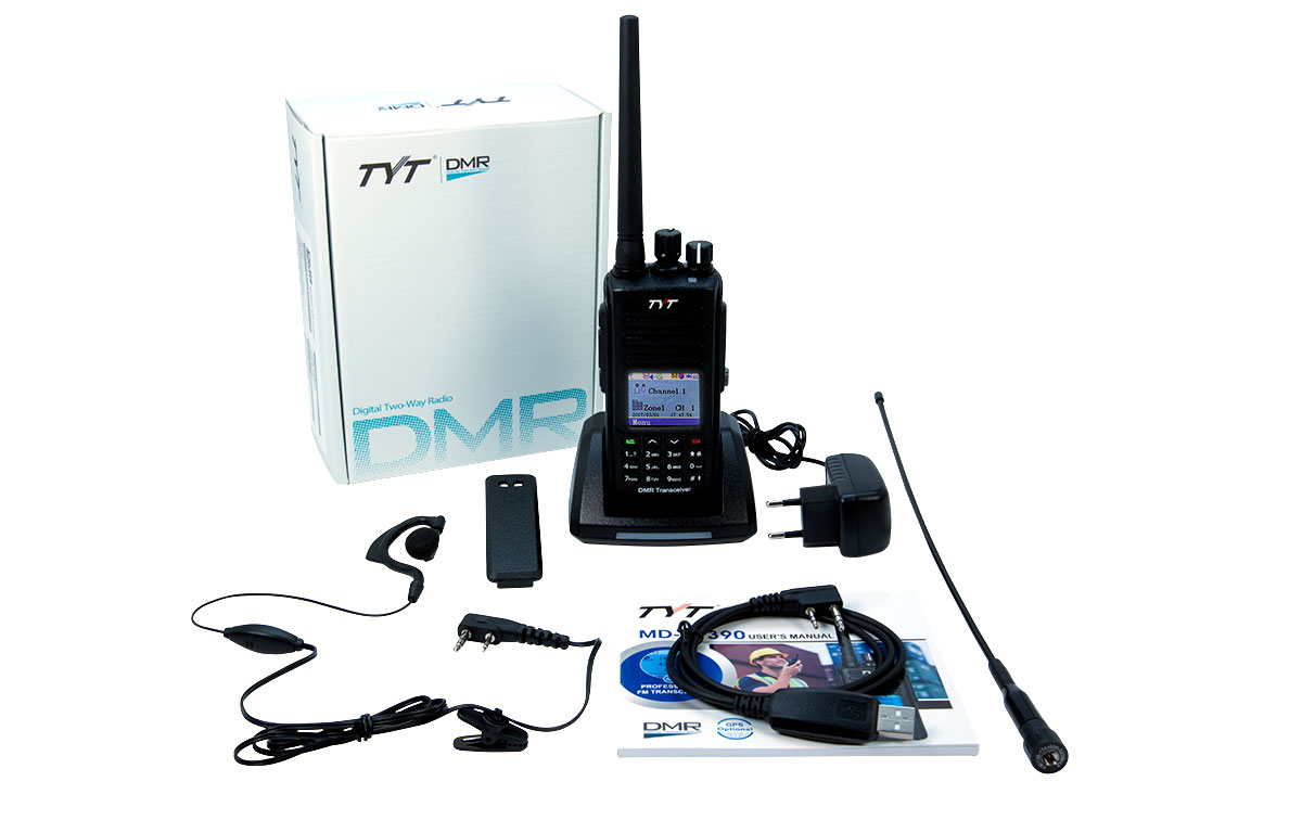 TYT MD-UV390 Dualband analogic and digital DMR handheld with GPS, IP67