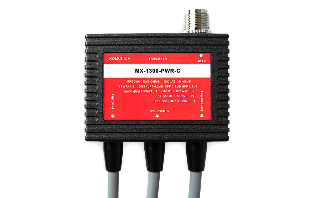 MX-1300-PWR-C Triplexeur 1,6 à 160 Mhz / 350 à 550 Mhz