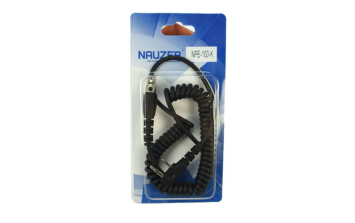 NAUZER NPE-100K. Professional cable with KENWOOD and PELTOR connectors