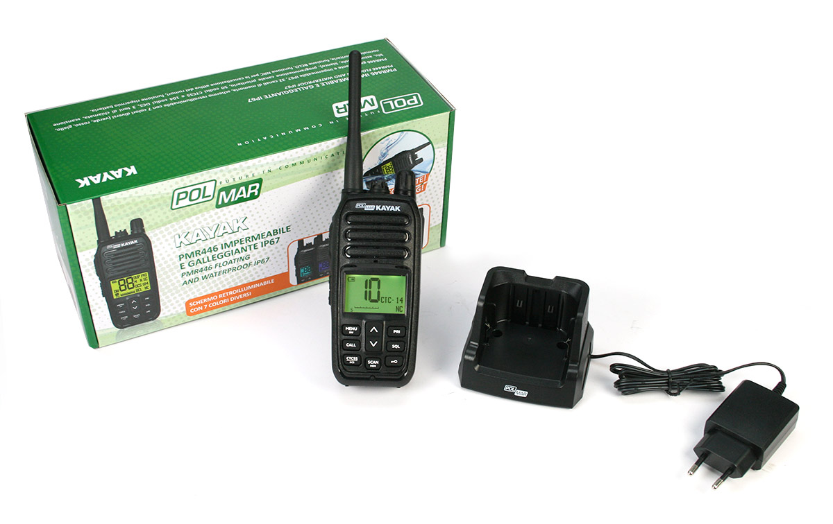 POLMAR KAYAK Walkie PMR446 Uso Libre sin licencia Sumergible IP-67