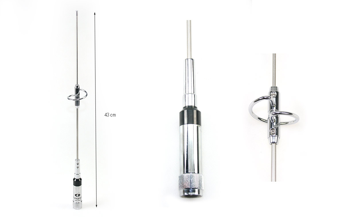 PWR-NR-770-S Antenne VHF-UHF bi-bande 144/430 Mhz Longueur 43 cm