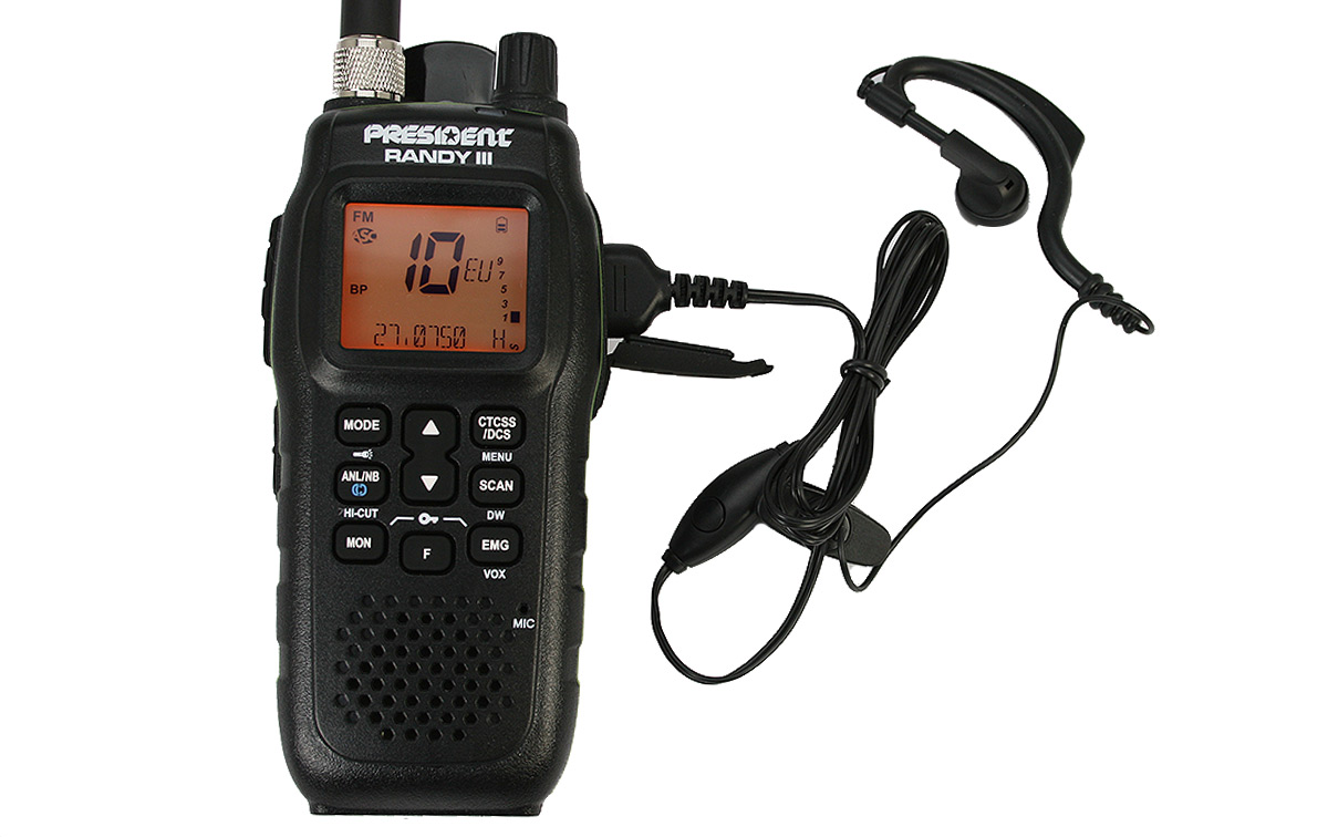 RANDY-III PRESIDENT Portable AM / FM walkie CB 27 Lithium Battery 1800 mAh