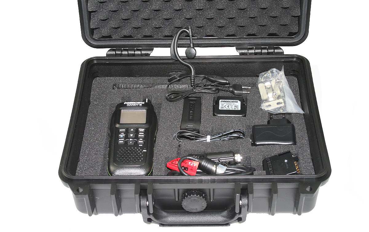 RANDY-III PRESIDENT Portable AM/FM walkie CB 27 suitcase kit