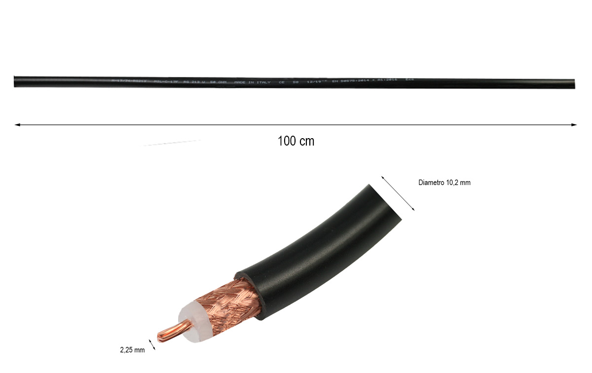 RG-213 Cable coaxial baja perdida venta por metros diametro10 mm