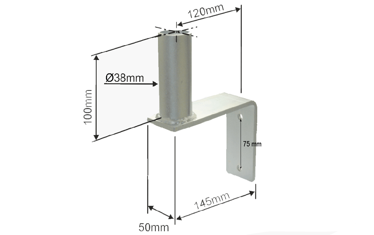 Sirio FT-4 Support en acier galvanisé, le diamètre du tu...