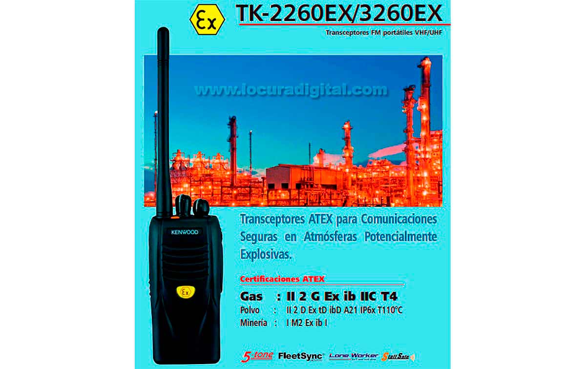 KENWOOD TK2260EXE2 Portàtil ATEX VHF 146-174 Mhz - Bateria ATEX...
