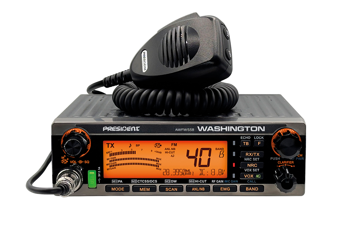 Station radio PRESIDENT WASHINGTON - AM/FM/SSB 10/12 mètres pui...