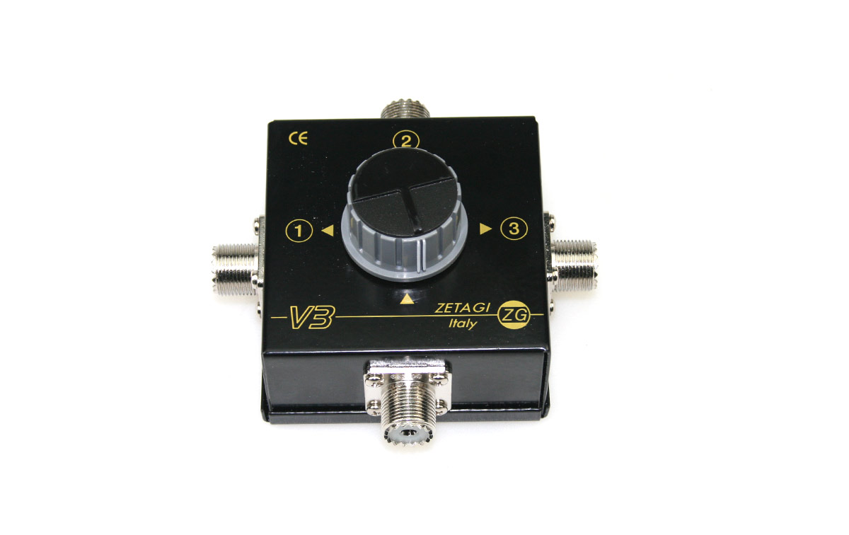 ZETAGI V3 Antenna switch three positions HF and CB from 0 to 500 Mhz