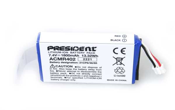 ACMR 402 PRESIDENT original battery RANDY III Li-Ion 7.4 v 1,800 mAh.