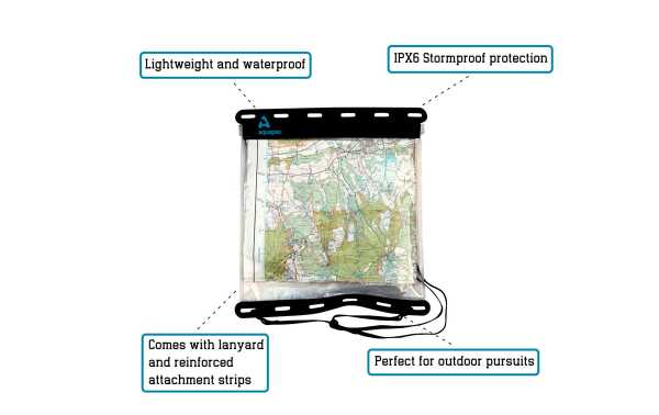 AQUAPAC 808 Waterproof and lightweight map case, large size
