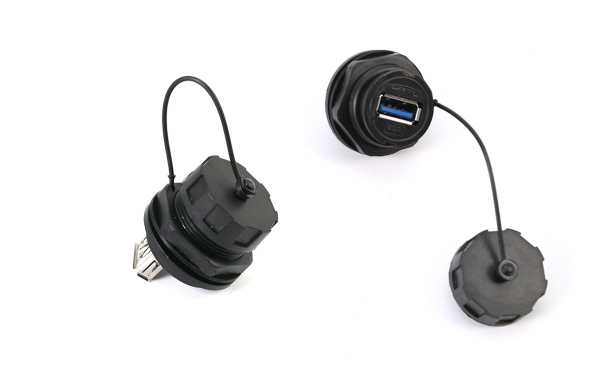 CON4162 Waterproof Adapter IP65, USB A 3.0 female-female for chassis