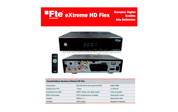 EXHDFLEX ETP eXtreme FLEX HD récepteur satellite HD-12 et 220 v...