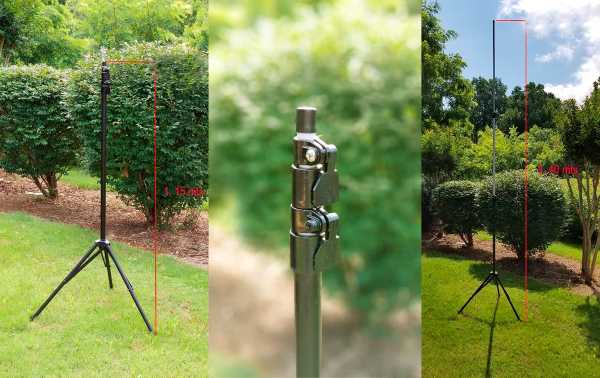 MFJ-1918EX Tripod with telescopic mast for antennas length 3.40 M