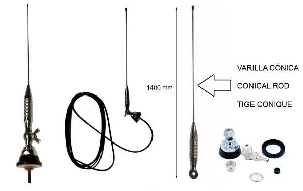 SIRIO MGA55-550 S (MGA 75) 1/4 wave antenna 55 to 550 Mhz moth type