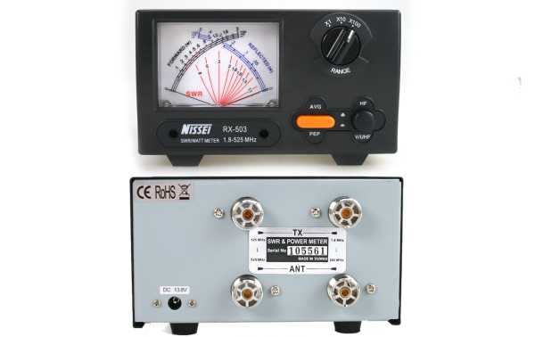 NISSEI RX-503 Meter cross needles ROE / W- 200 w 1.8 - 525 MHZ