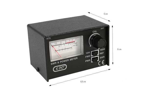 K-PO SWR-430 Medidor R.O.E. / Watimetro 100 w. 26-30 Mhz